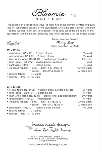 Bloomie - paper pattern – brenda riddle designs