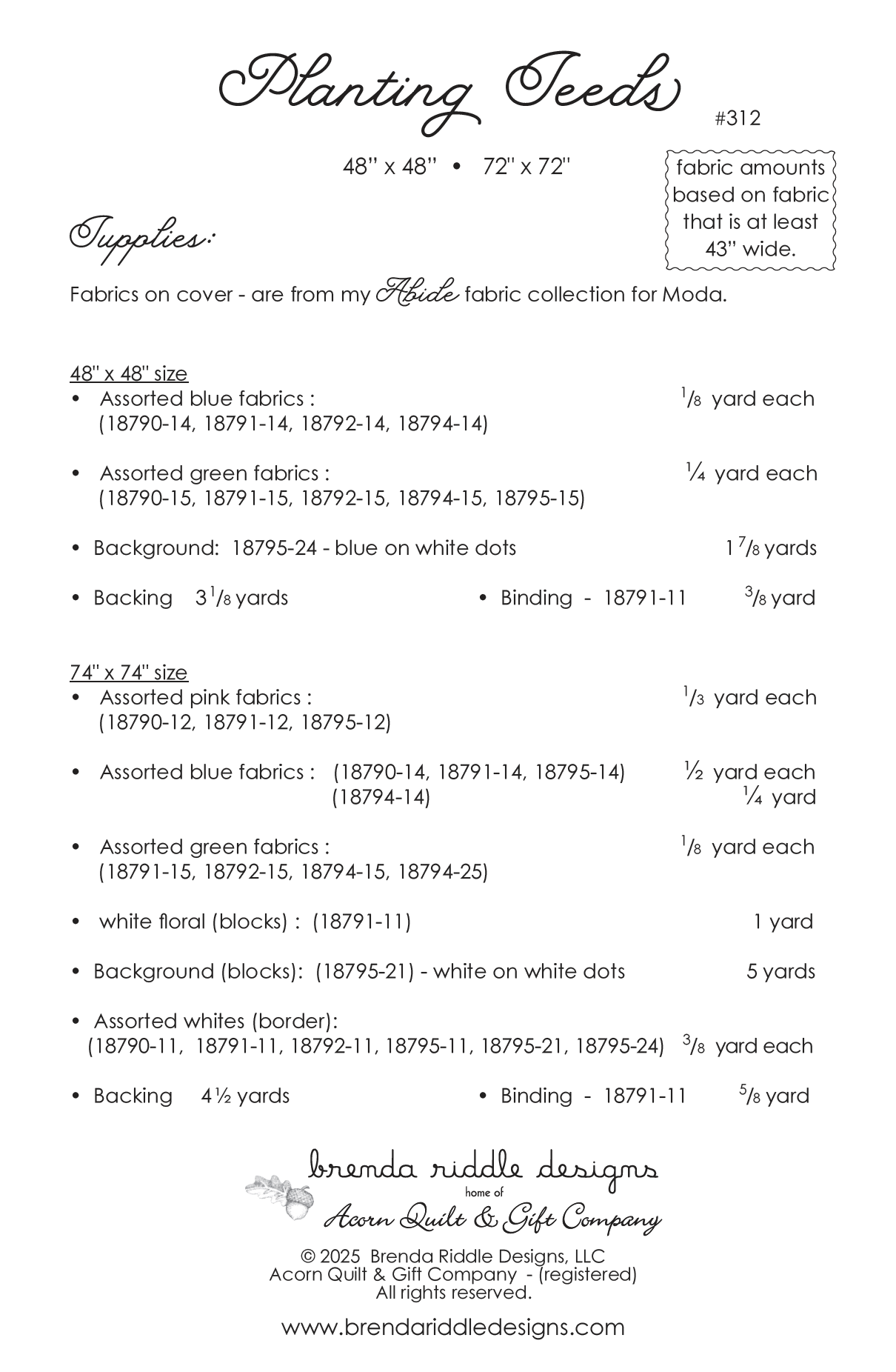 Planting Seeds - PDF pattern – brenda riddle designs