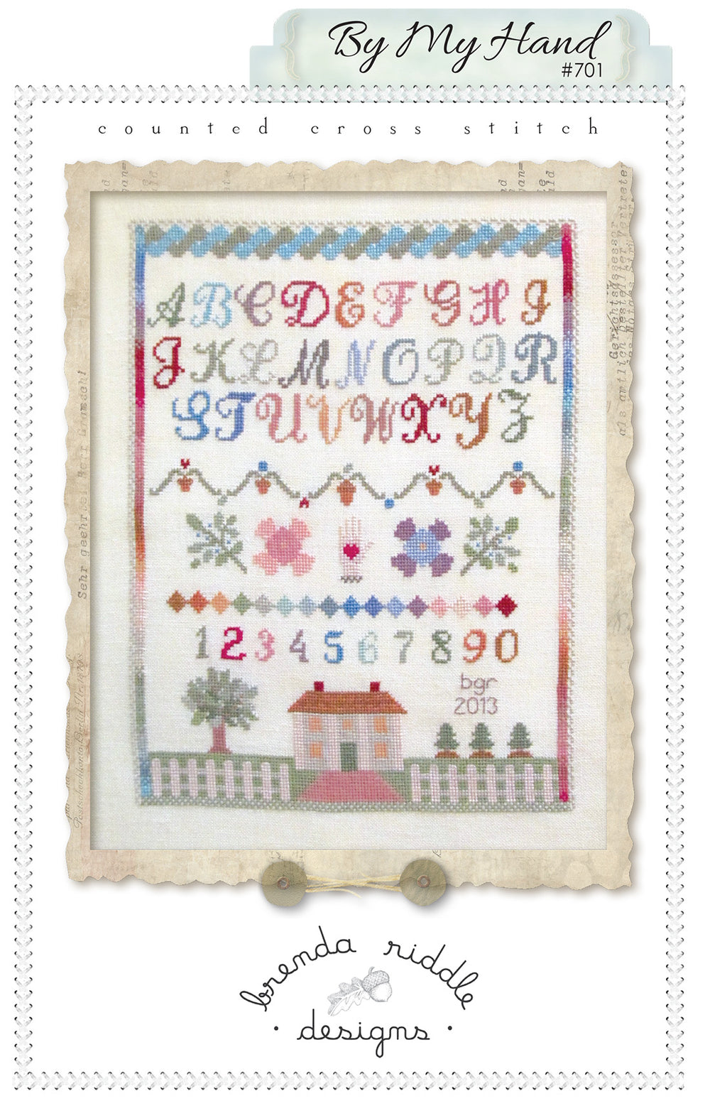 By My Hand - cross-stitch paper chart – brenda riddle designs