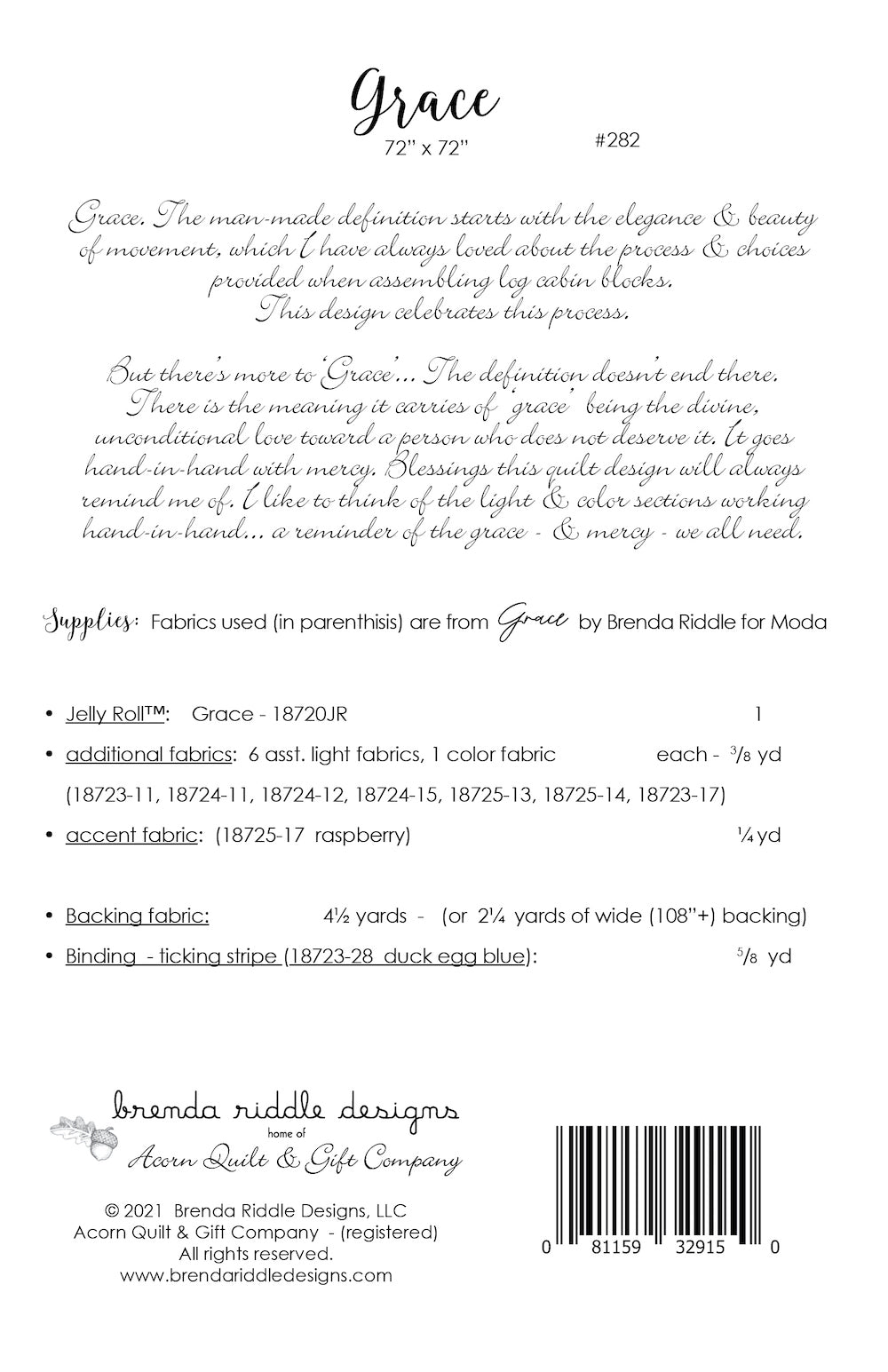 Grace - PDF pattern – brenda riddle designs