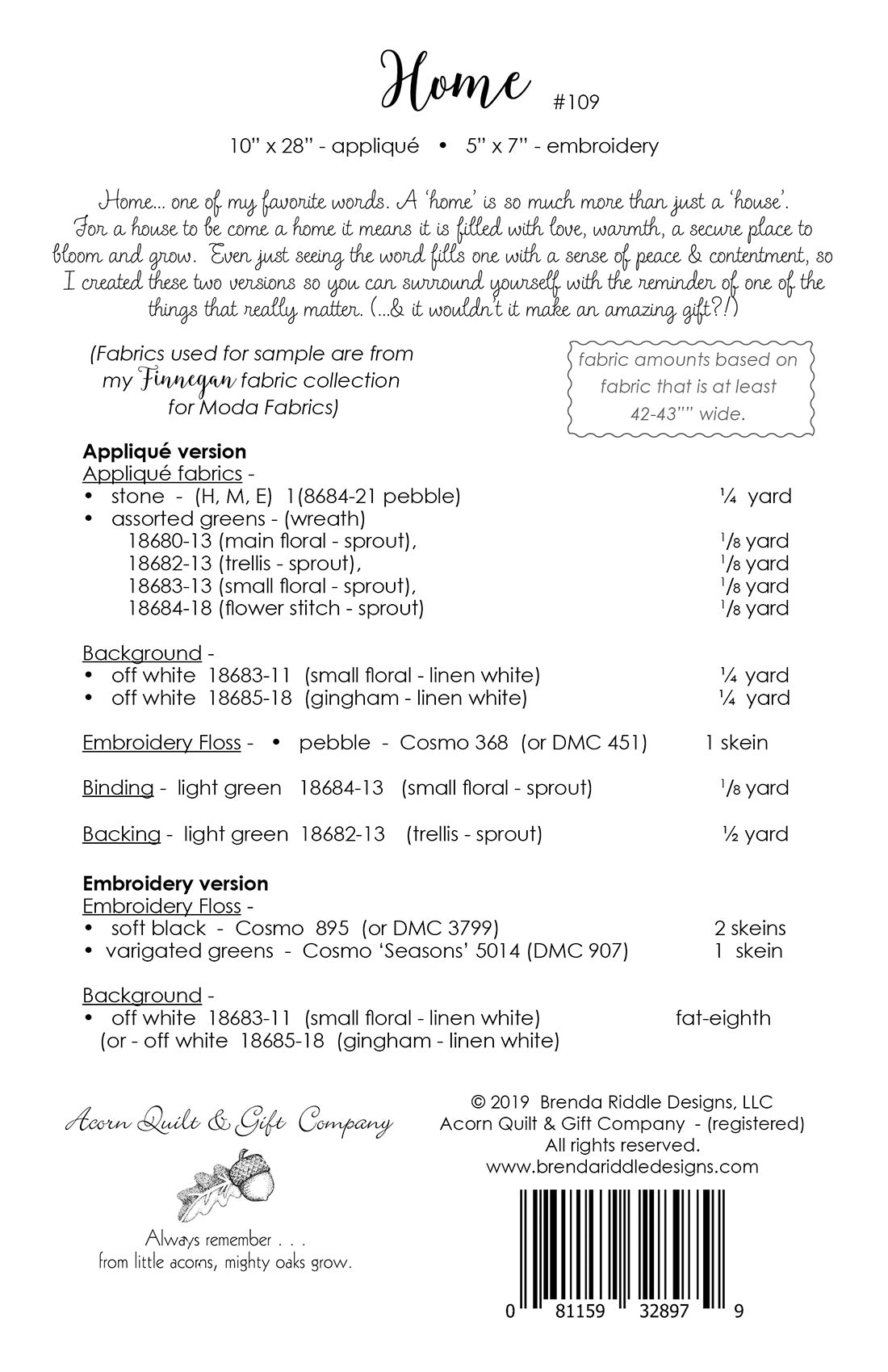 Home - paper pattern – brenda riddle designs