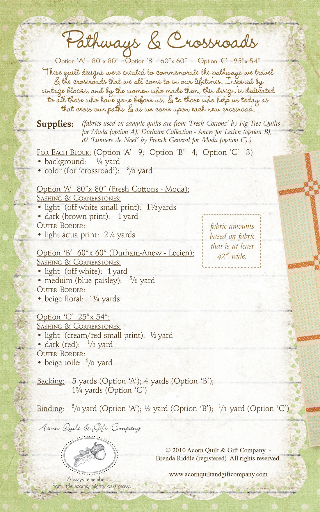 Pathways and Crossroads - paper pattern – brenda riddle designs