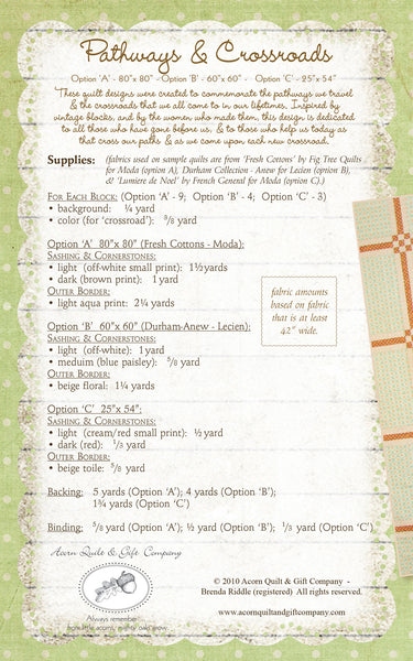 Pathways and Crossroads - PDF pattern – brenda riddle designs