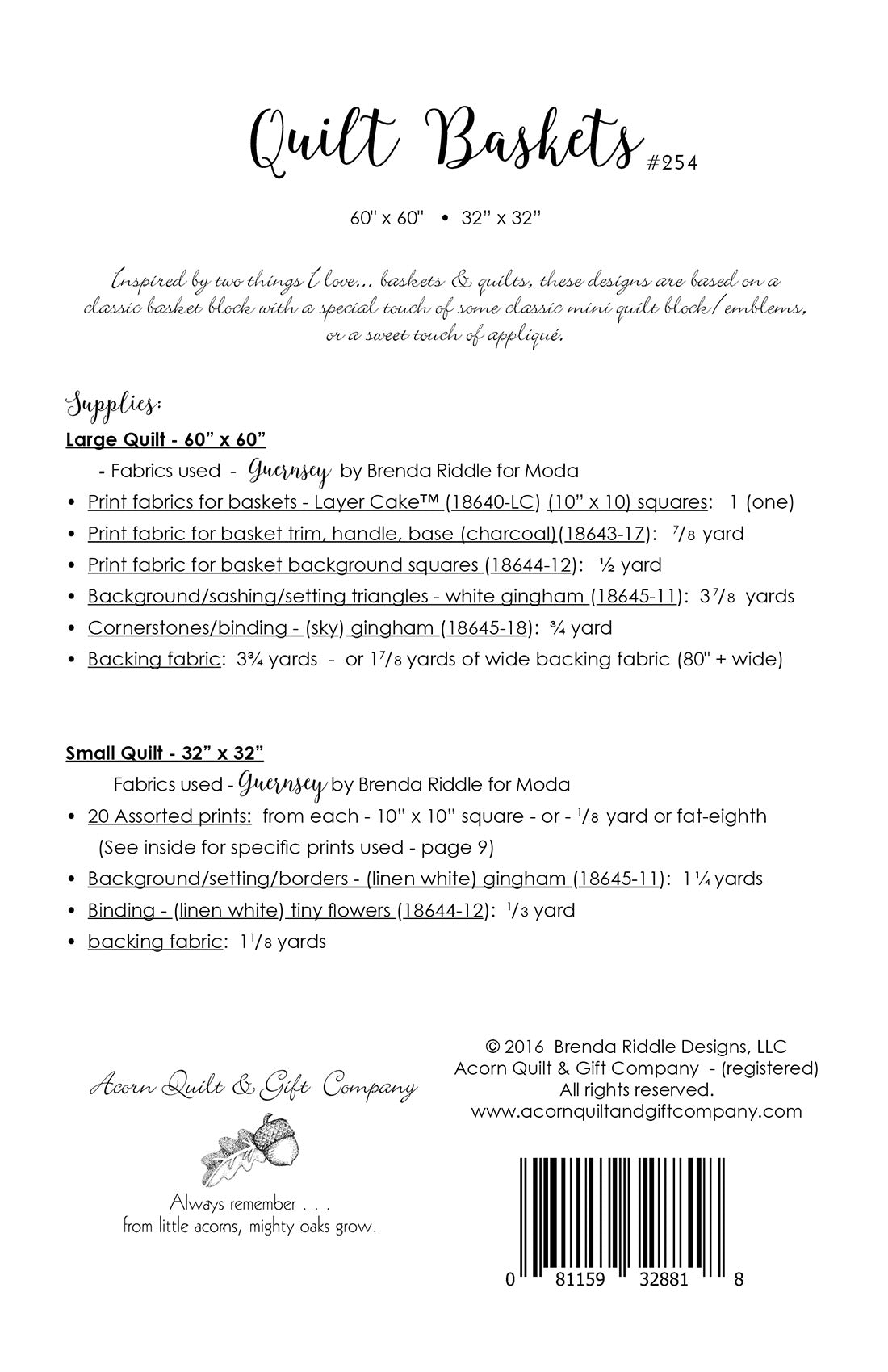 Quilt Baskets - PDF pattern – brenda riddle designs