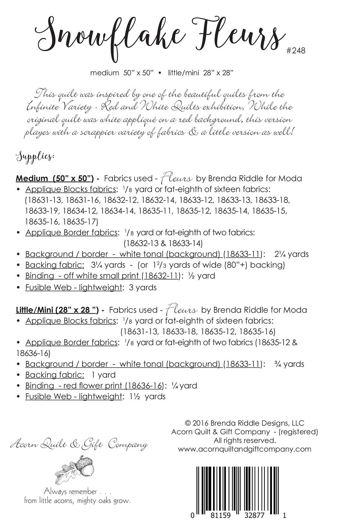 Snowflake Fleurs - PDF pattern – brenda riddle designs